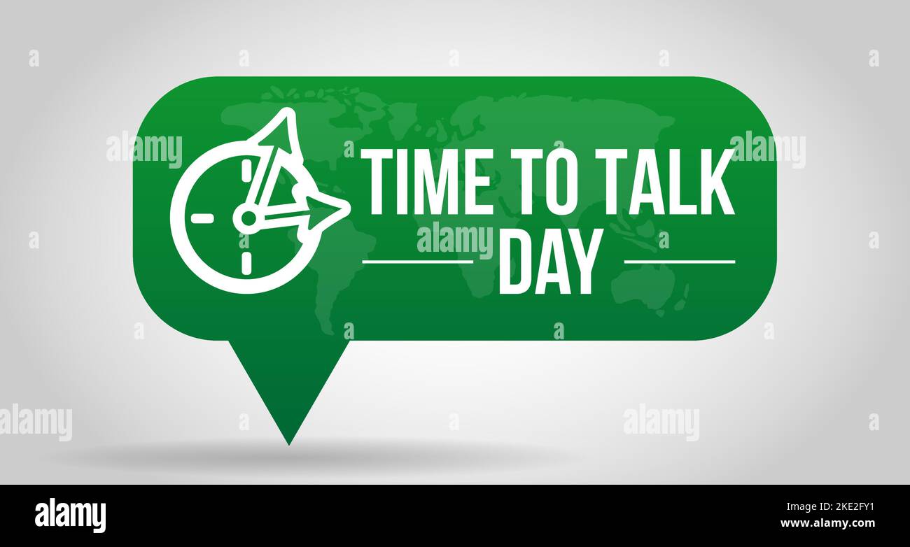 Time To Talk Day Background Illustration with Speech Bubble Stock ...