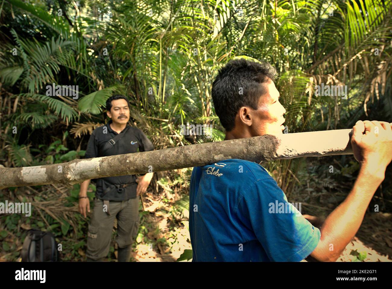 Ridwan Setiawan—popularly known as Iwan Podol, a ranger working with ...