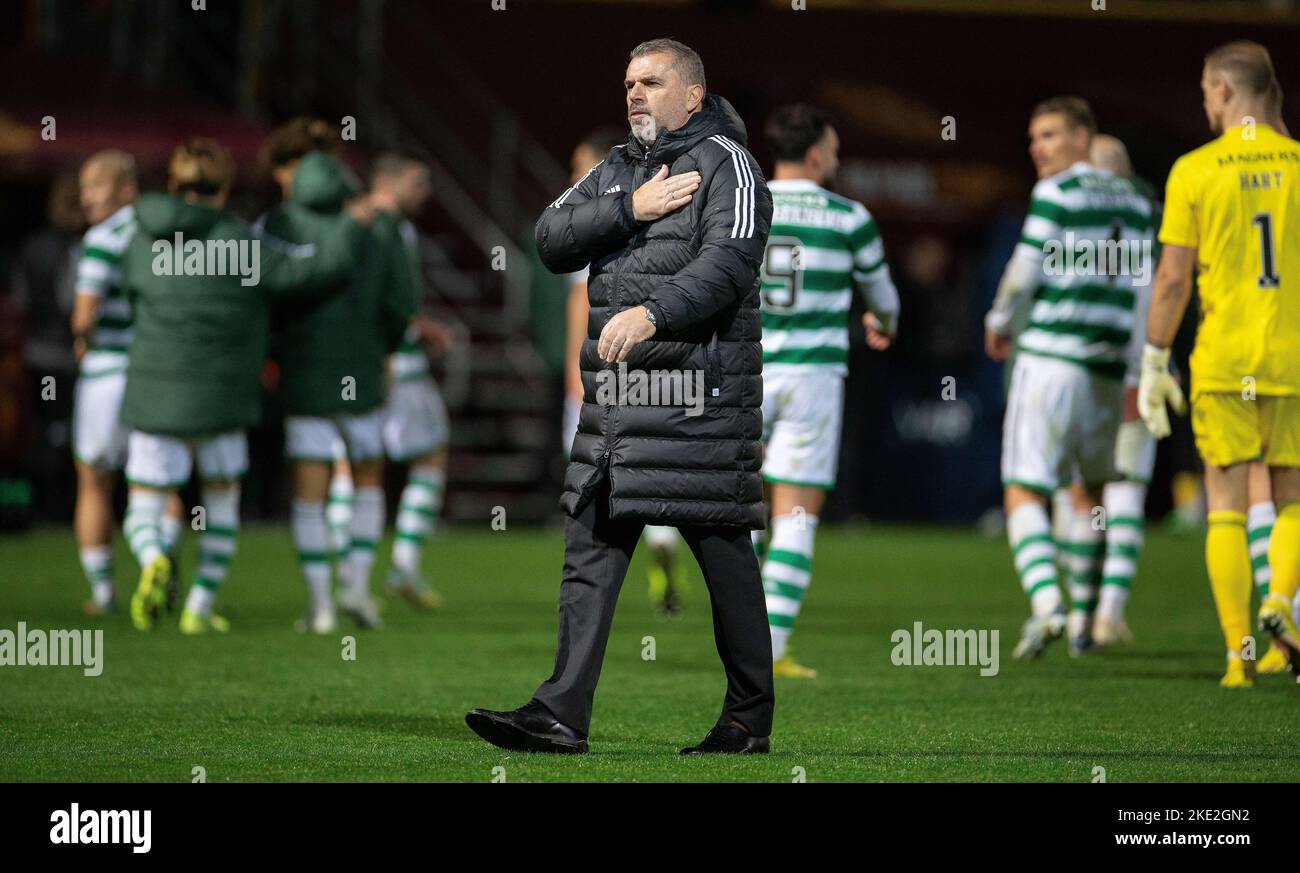 9th November 2022; Fir Park, Motherwell, N Lanarkshire, Scotland ...