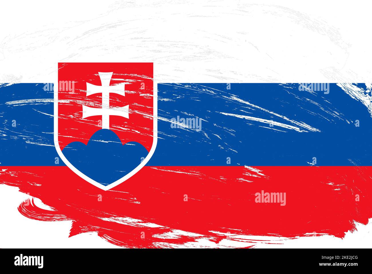 Slovakia flag on white hi-res stock photography and images - Alamy