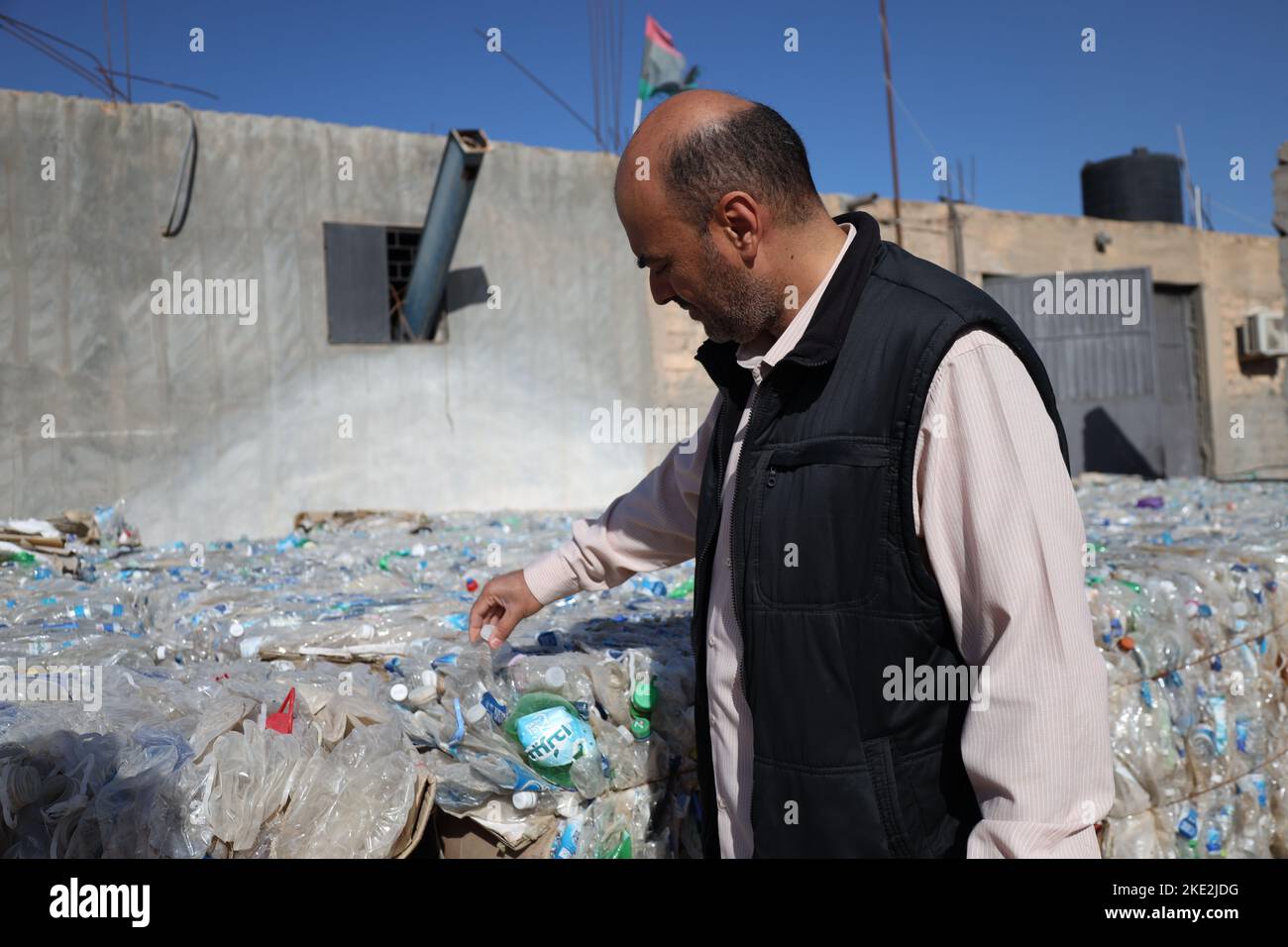 Zliten, Libya. 9th Nov, 2022. Environmental activist Adel AlRatab ...