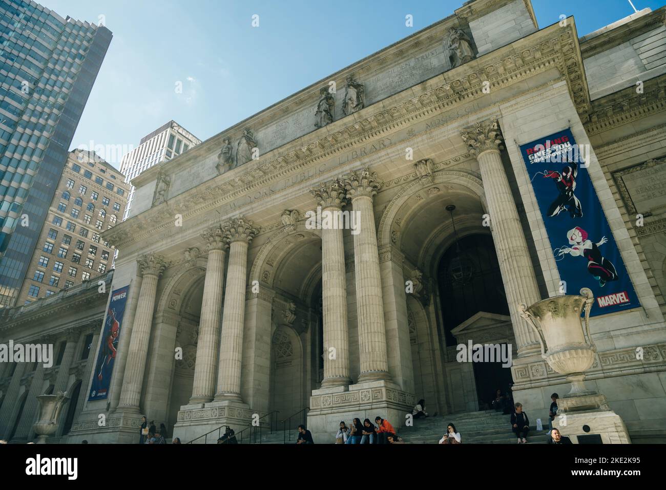 New York Manhattan - oct, 2022 Public Library Fifth Avenue 5th Av ...