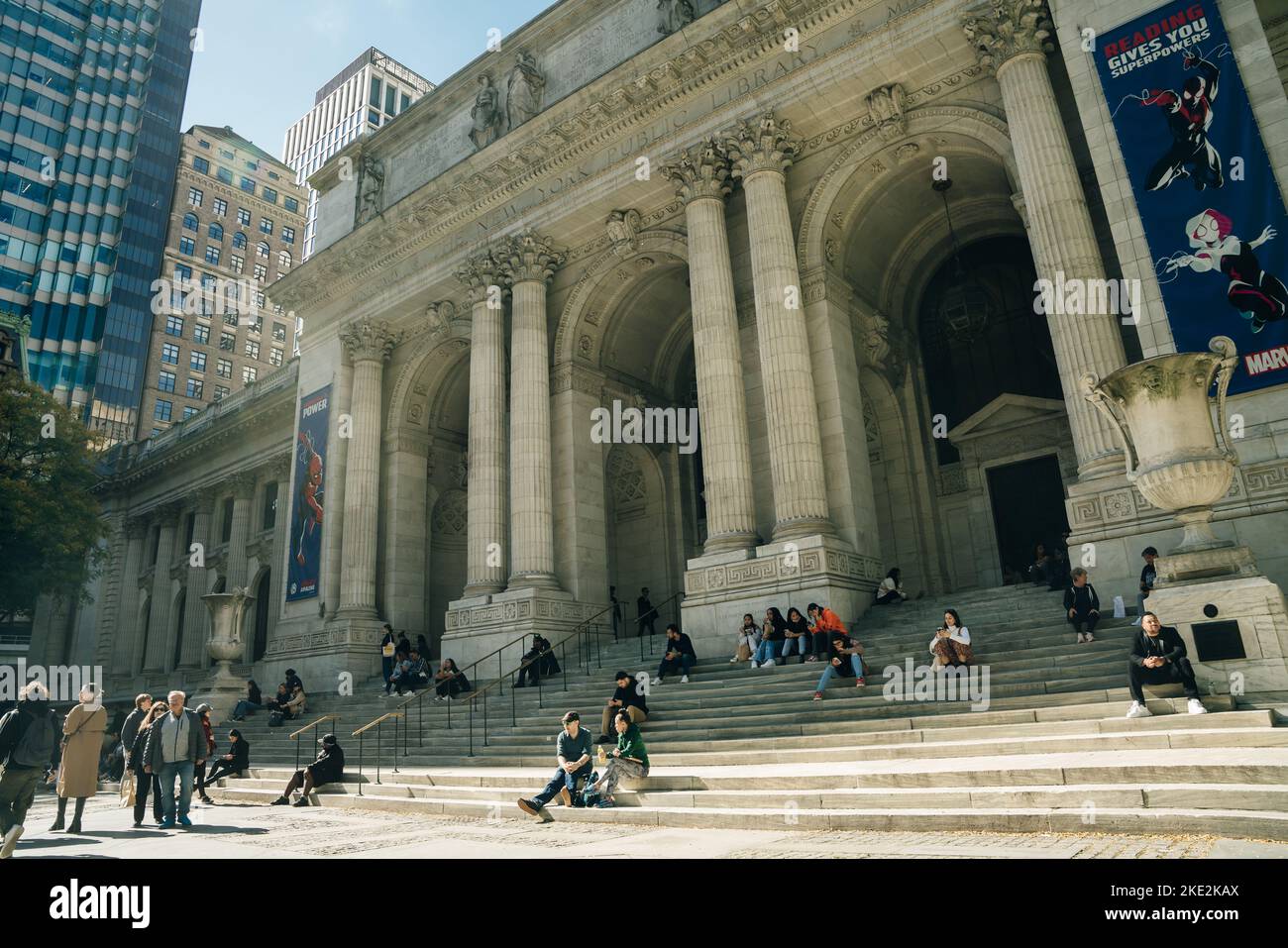New York Manhattan - oct, 2022 Public Library Fifth Avenue 5th Av ...