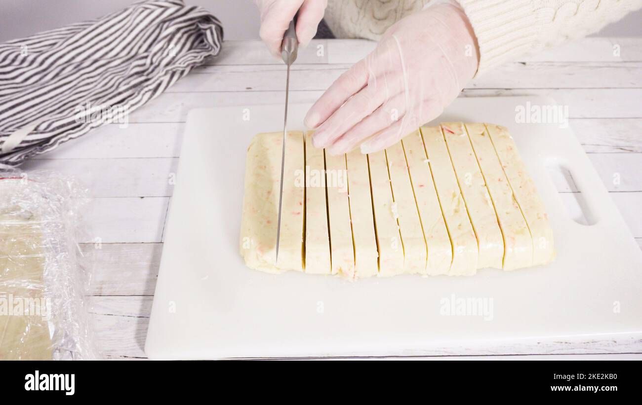 Candy cane fudge Stock Photo - Alamy