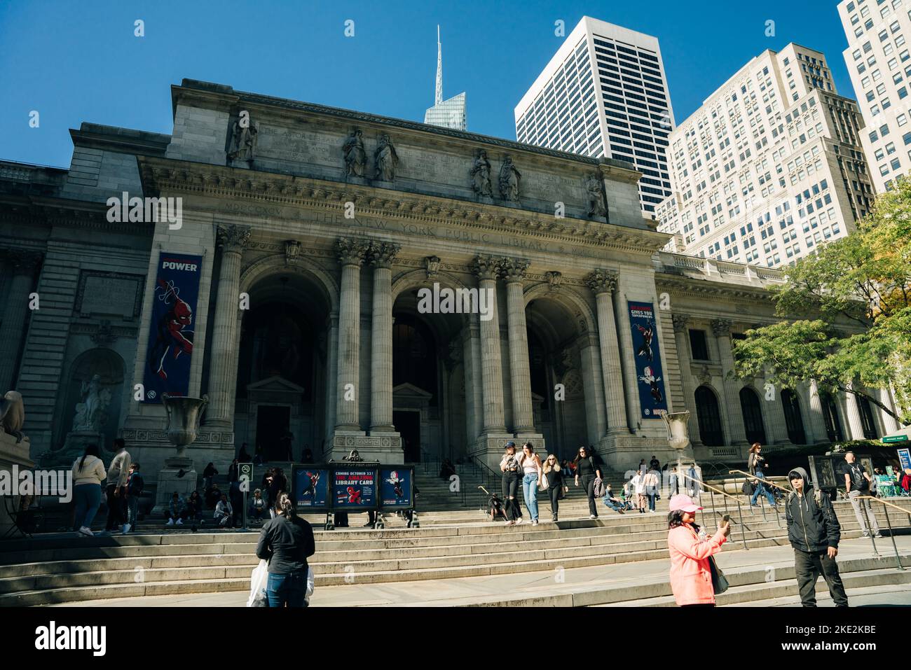 New York Manhattan - oct, 2022 Public Library Fifth Avenue 5th Av ...
