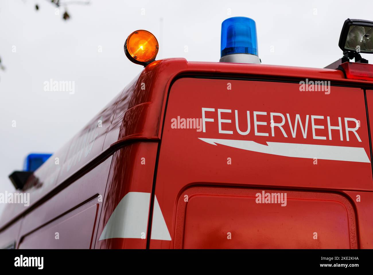 Staufen, Germany. 05th Nov, 2022. An emergency vehicle stands at the ...