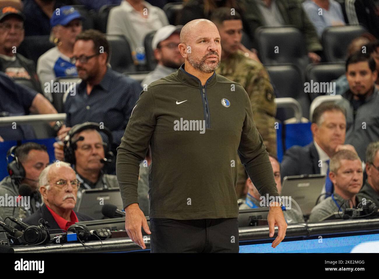 Orlando, Florida, USA, November 9, 2022, Dallas Mavericks Head Coach Jason Kidd at the Amway ...