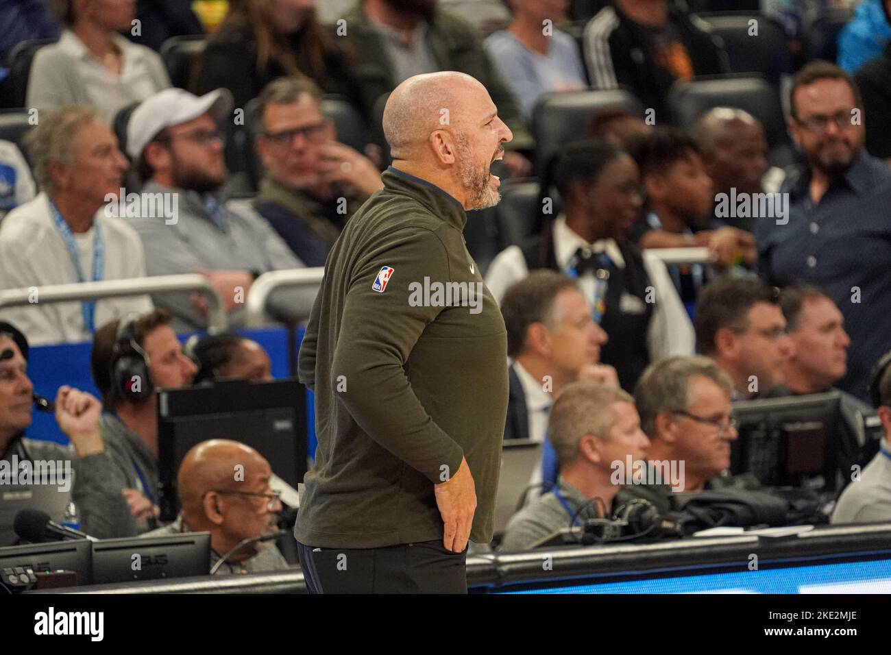 Orlando, Florida, USA, November 9, 2022, Dallas Mavericks Head Coach ...