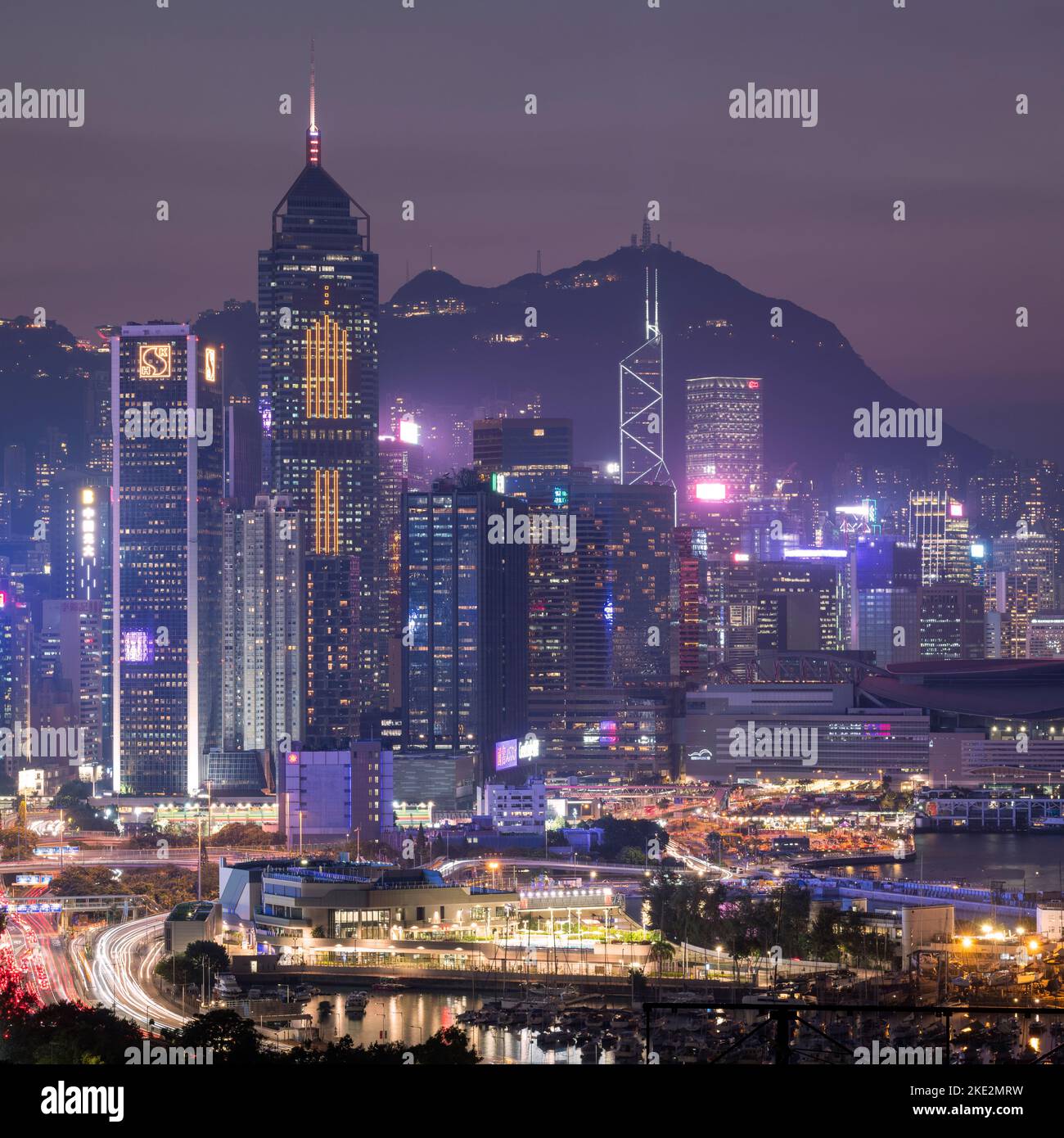 Victoria Harbour and Central Financial District, Hong Kong, China Stock ...