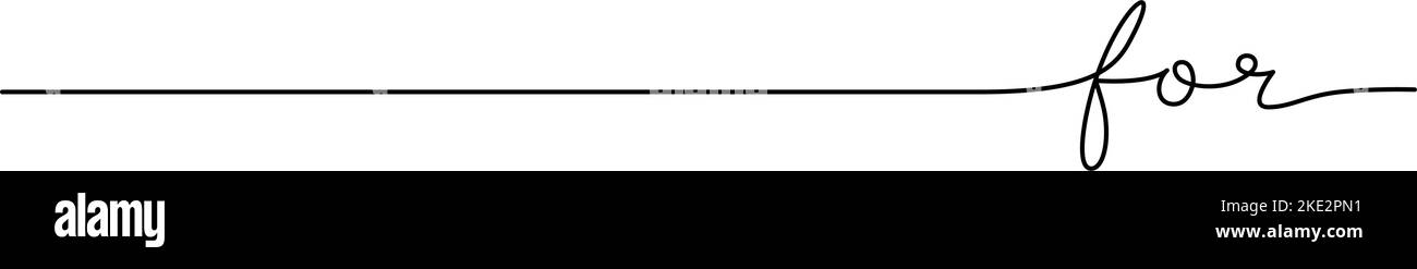 For word - continuous one line with word. Minimalistic drawing of ...