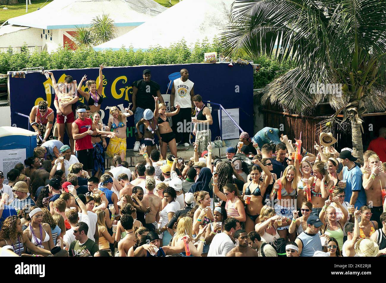 THE REAL CANCUN, MARDI GRAS THEMED PARTY, 2003 Stock Photo - Alamy