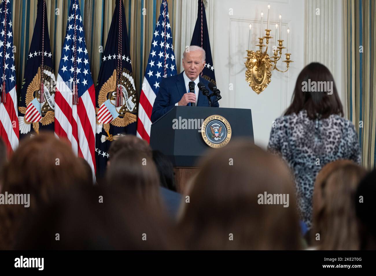 United States President Joe Biden delivers remarks and takes questions ...