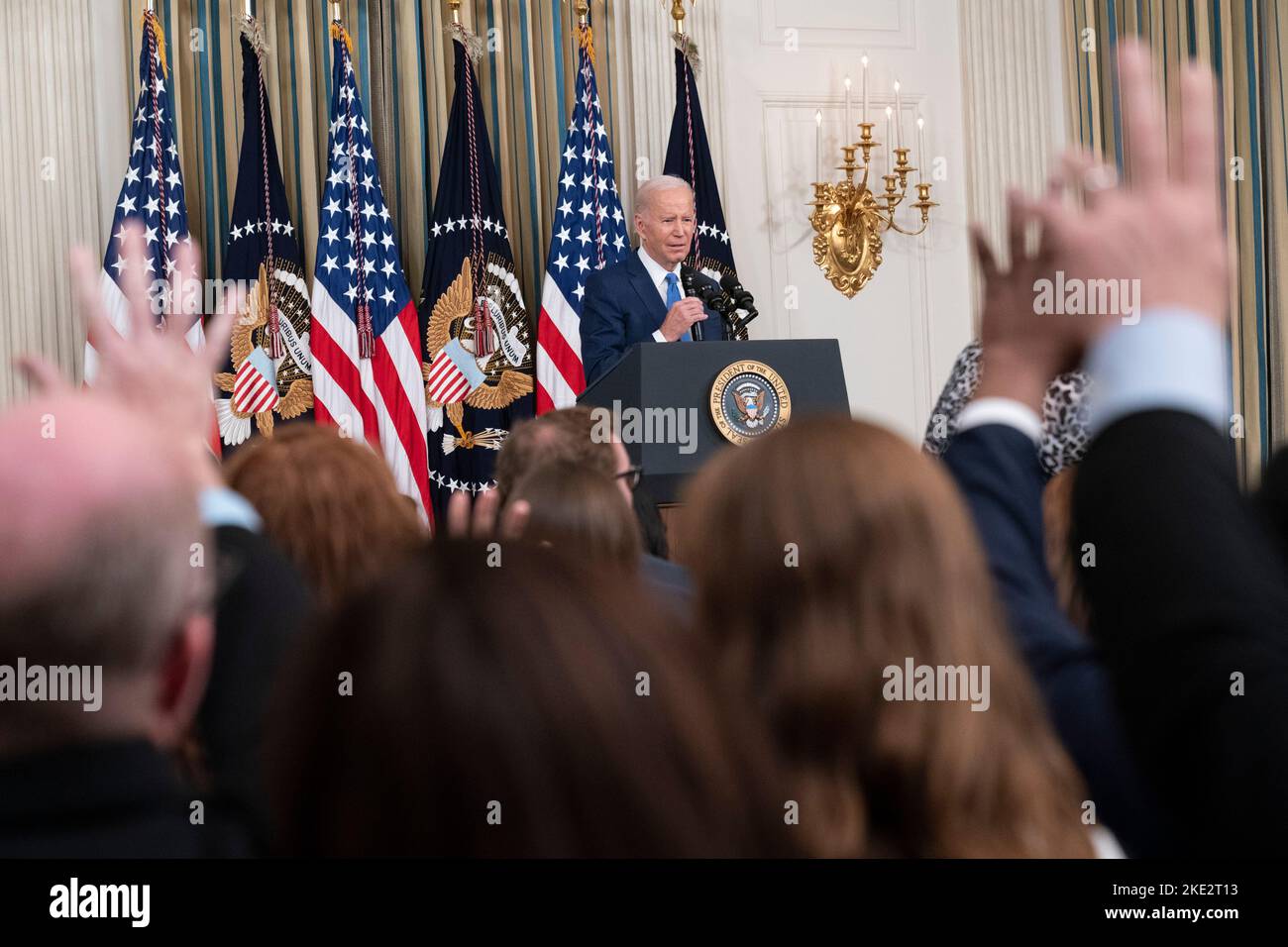 United States President Joe Biden delivers remarks and takes questions ...