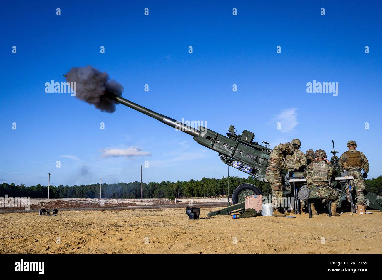 U.S. Army Soldiers with the New Jersey National Guard’s Charlie Battery, 3-112th Field Artillery ...