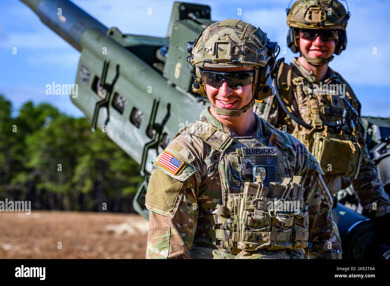 U.S. Army Soldiers with the New Jersey National Guard’s Charlie Battery, 3-112th Field Artillery ...