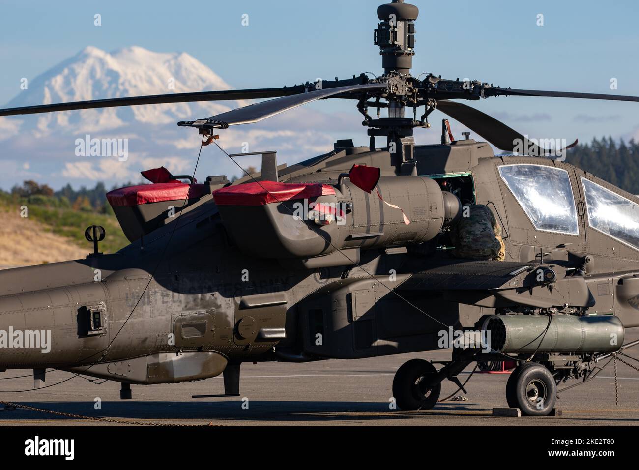 A Soldier assigned to 16th Combat Aviation Brigade performs maintenance ...
