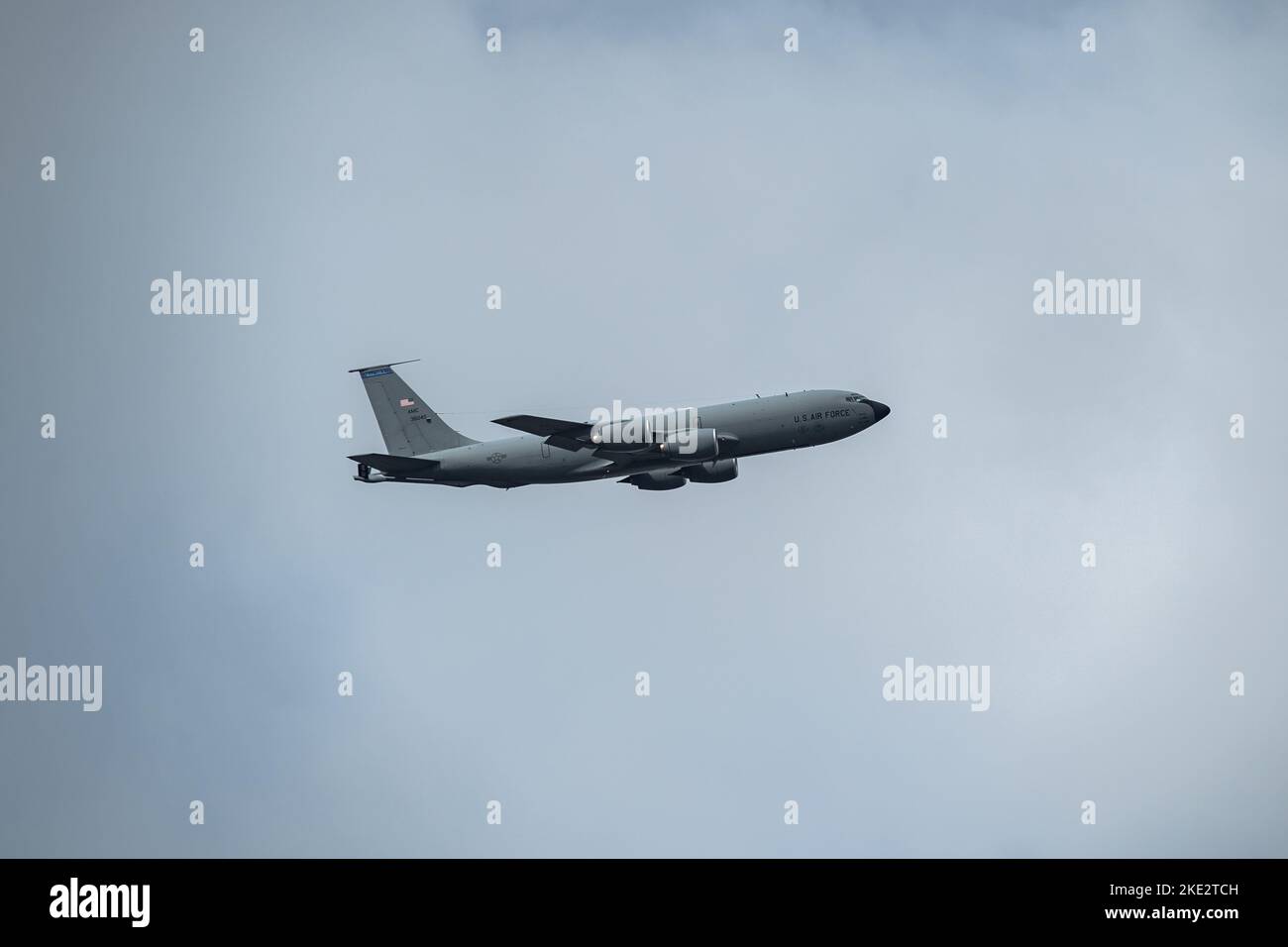 A KC-135 Stratotanker aircraft assigned to the 6th Air Refueling Wing ...