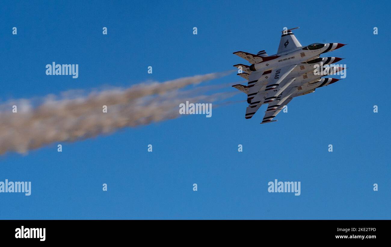The U.S. Air Force Demonstration Squadron “Thunderbirds” perform ...