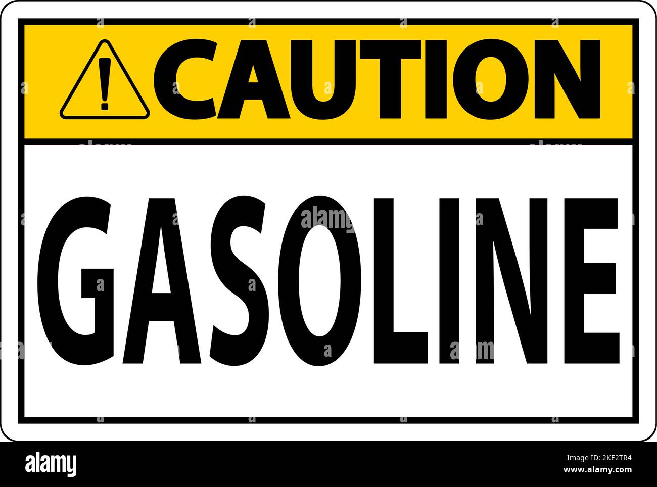 Caution Sign Gasoline Symbol On White Background Stock Vector Image ...