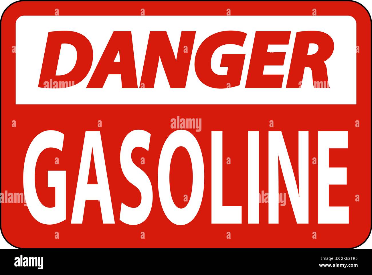 Danger Sign Gasoline Symbol On White Background Stock Vector Image ...