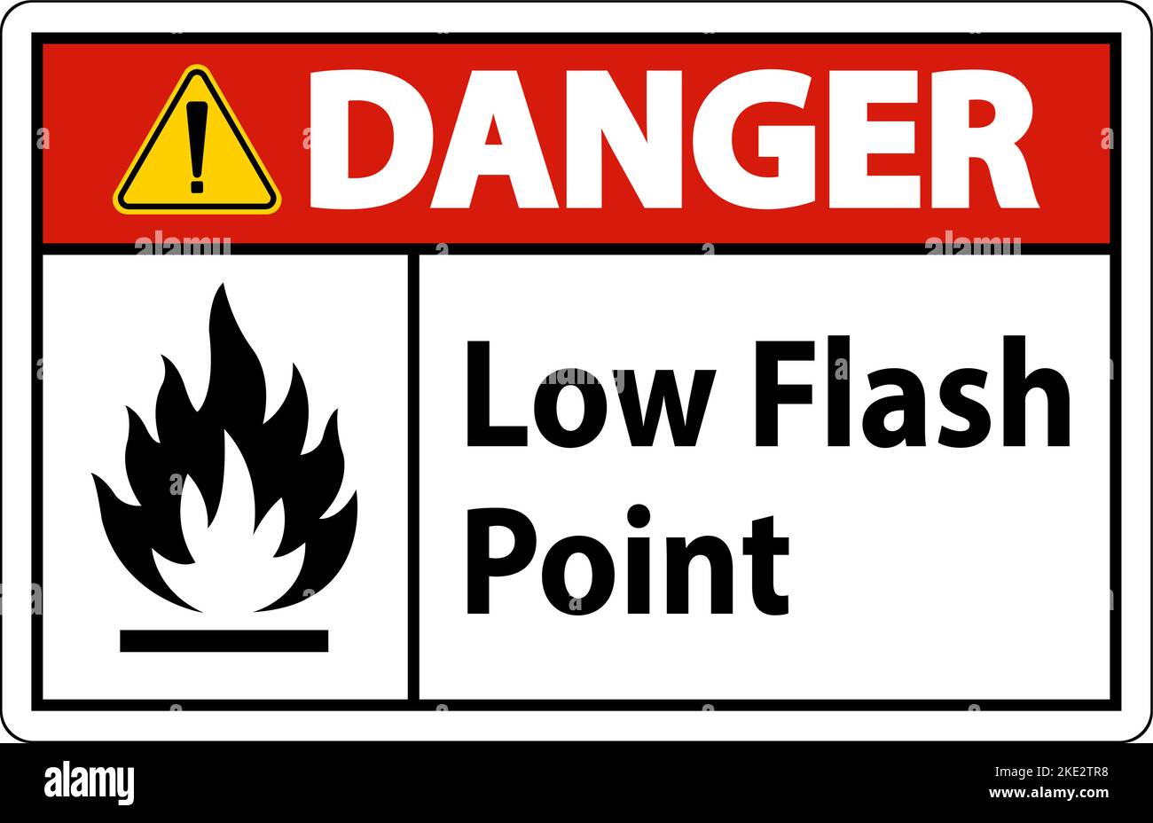 Danger Low Flash Sign On White Background Stock Vector Image & Art - Alamy