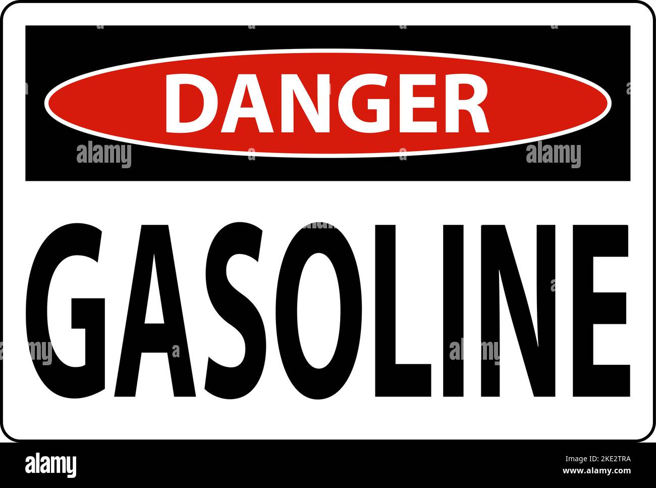 Danger Sign Gasoline Symbol On White Background Stock Vector Image ...