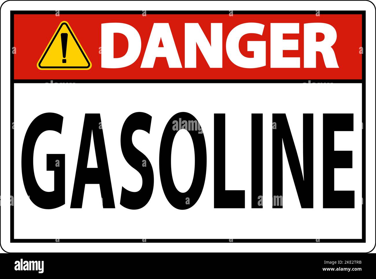 Danger Sign Gasoline Symbol On White Background Stock Vector Image ...