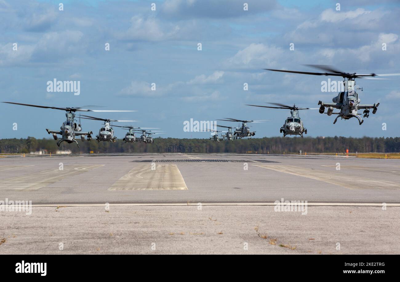 U.S. Marine Corps AH-1Z Vipers and UH-1Y Venoms, assigned to Marine ...
