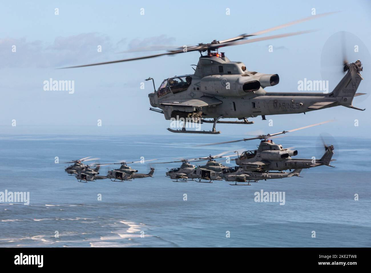 Us Marine Corps Helicopter In Combat