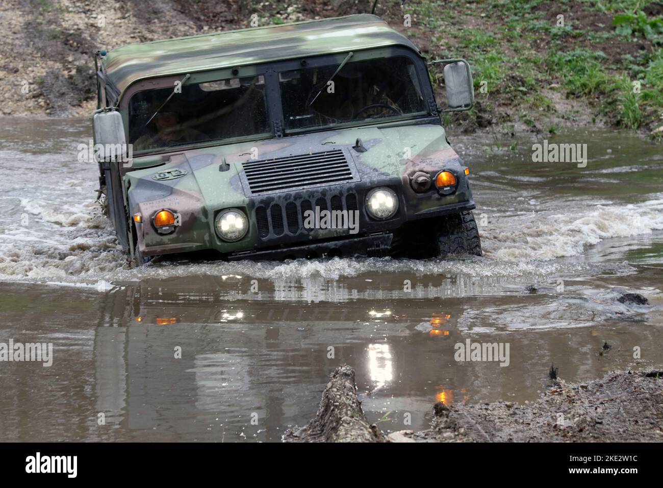 A Humvee driven by a U.S. Army Reserve Soldier assigned to the 2nd ...