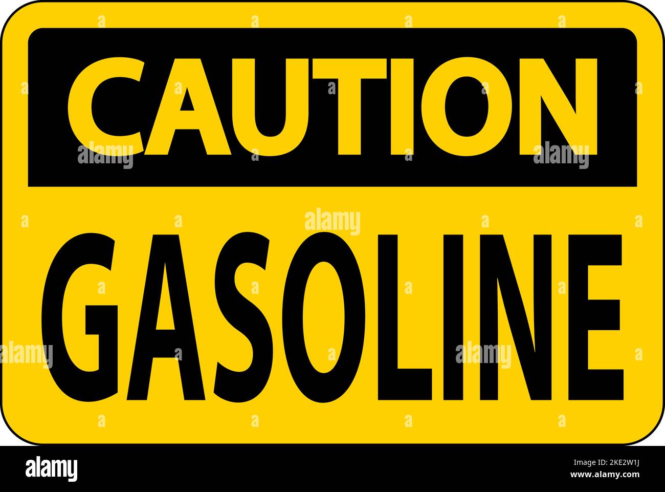 Caution Sign Gasoline Symbol On White Background Stock Vector Image ...