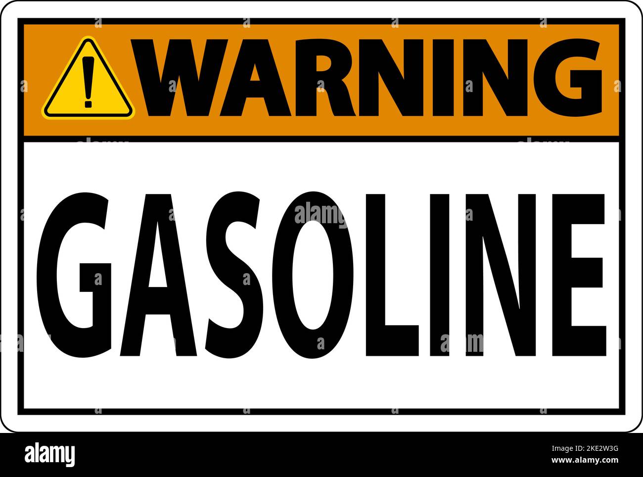 Warning Sign Gasoline Symbol On White Background Stock Vector Image ...