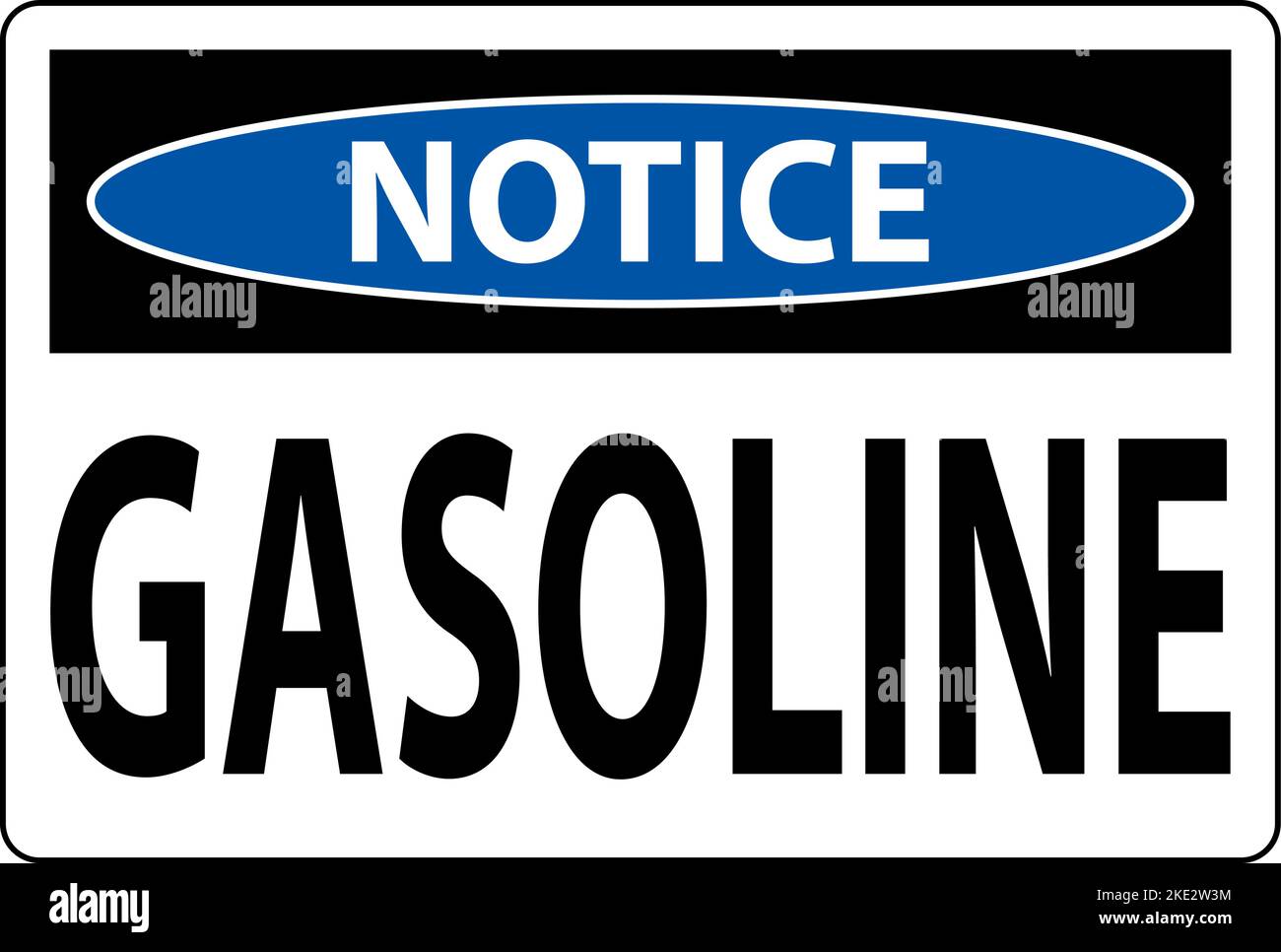 Notice Sign Gasoline Symbol On White Background Stock Vector Image ...