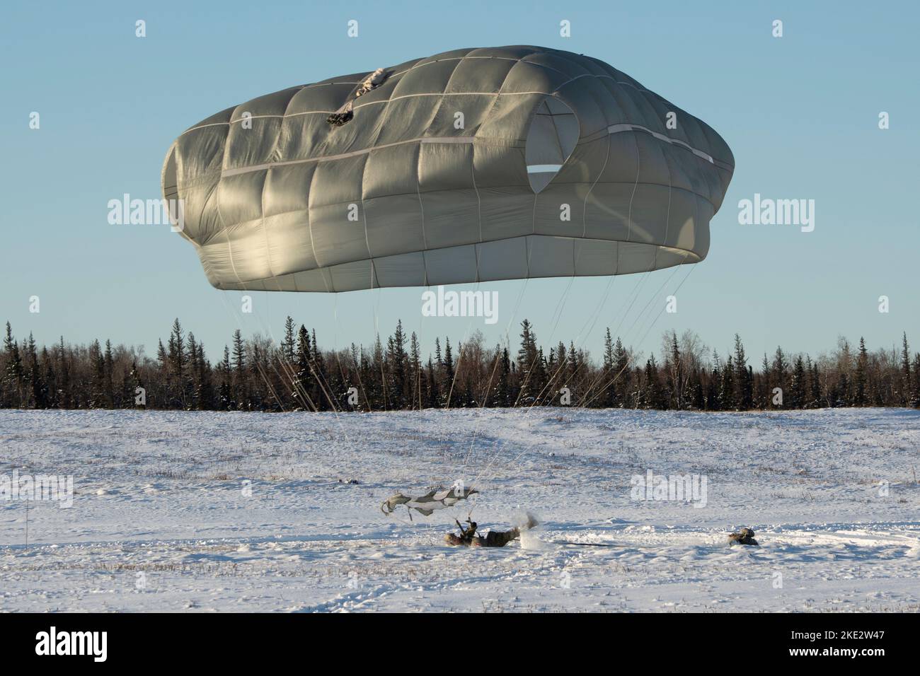 A U.S. Army paratrooper assigned to the 2nd Battalion, 377th Parachute ...