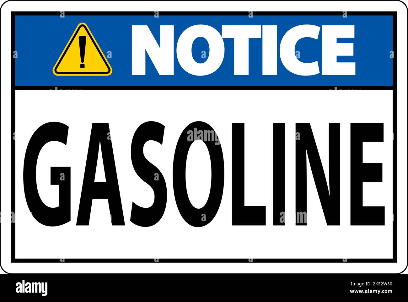 Notice Sign Gasoline Symbol On White Background Stock Vector Image ...
