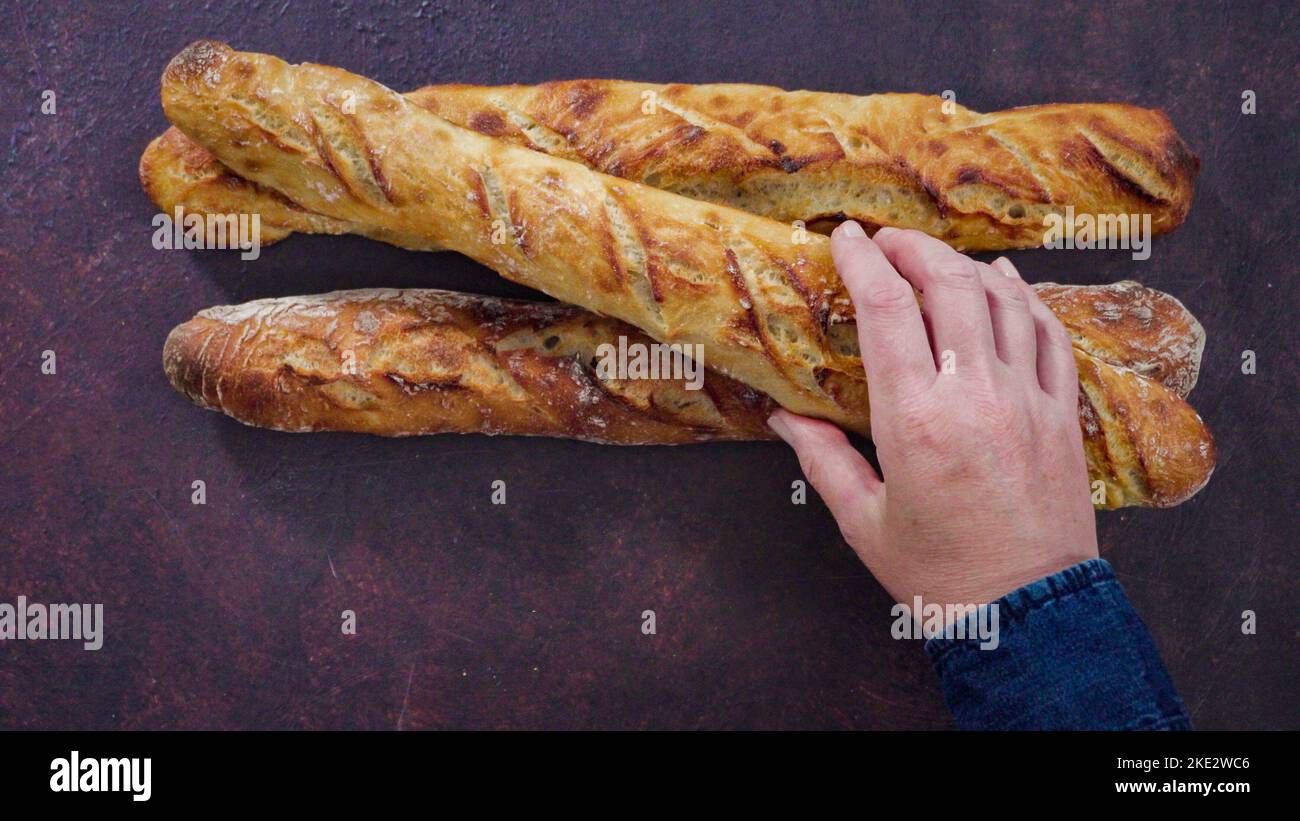 French Baguette bread Stock Photo - Alamy