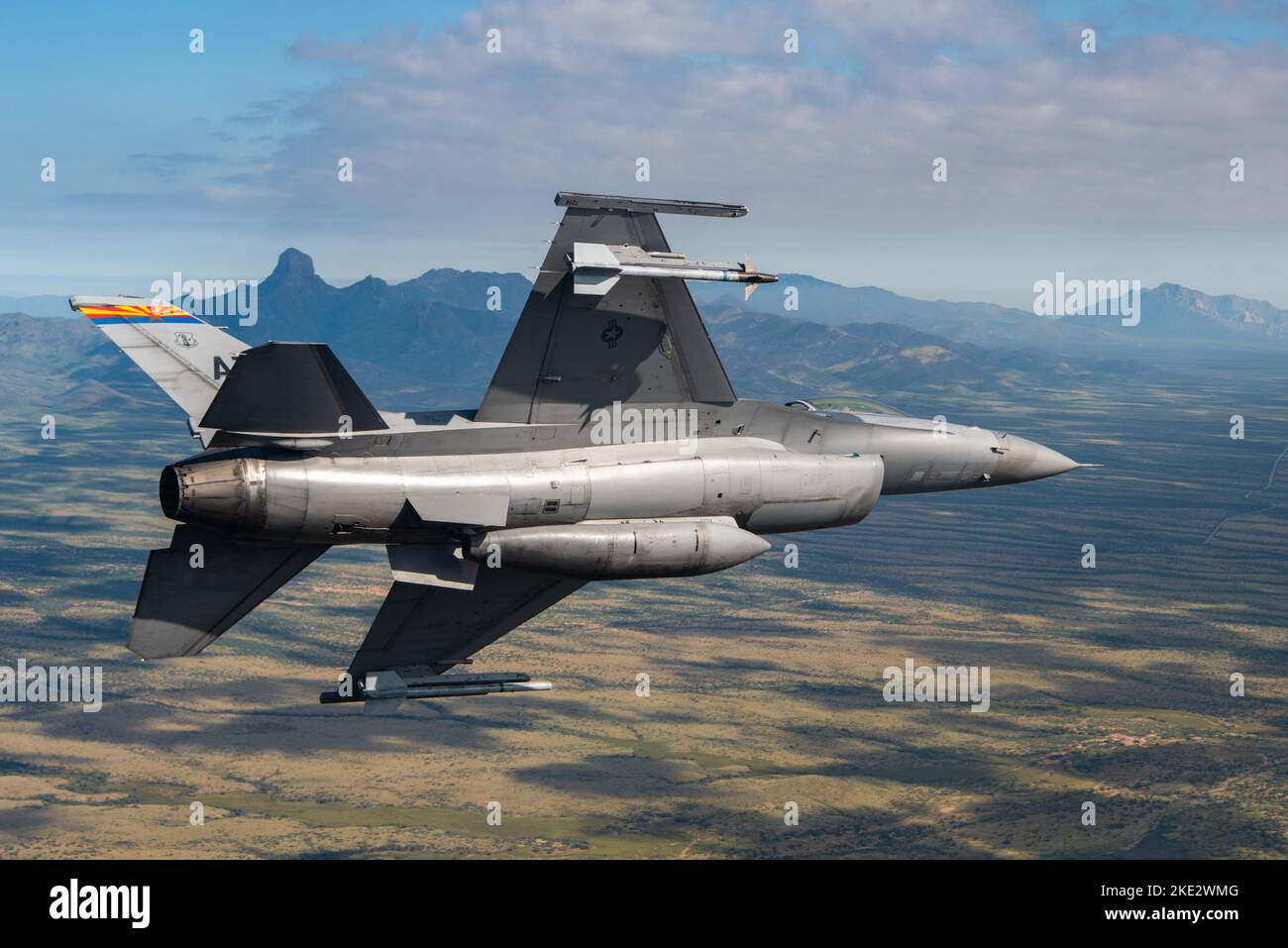 An F-16 assigned to the 162nd Wing, Morris Air National Guard Base ...
