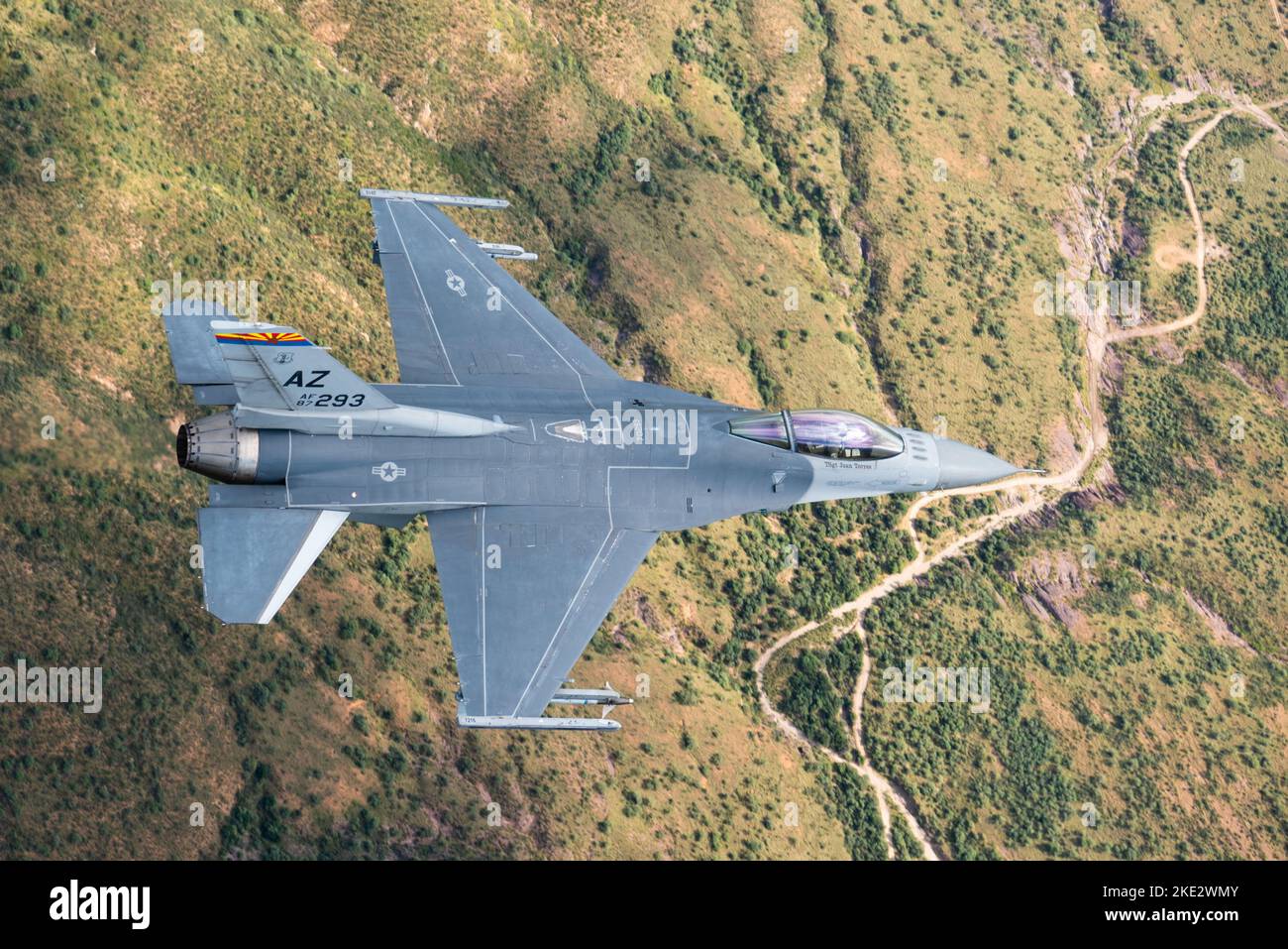 An F-16 assigned to the 162nd Wing, Morris Air National Guard Base ...