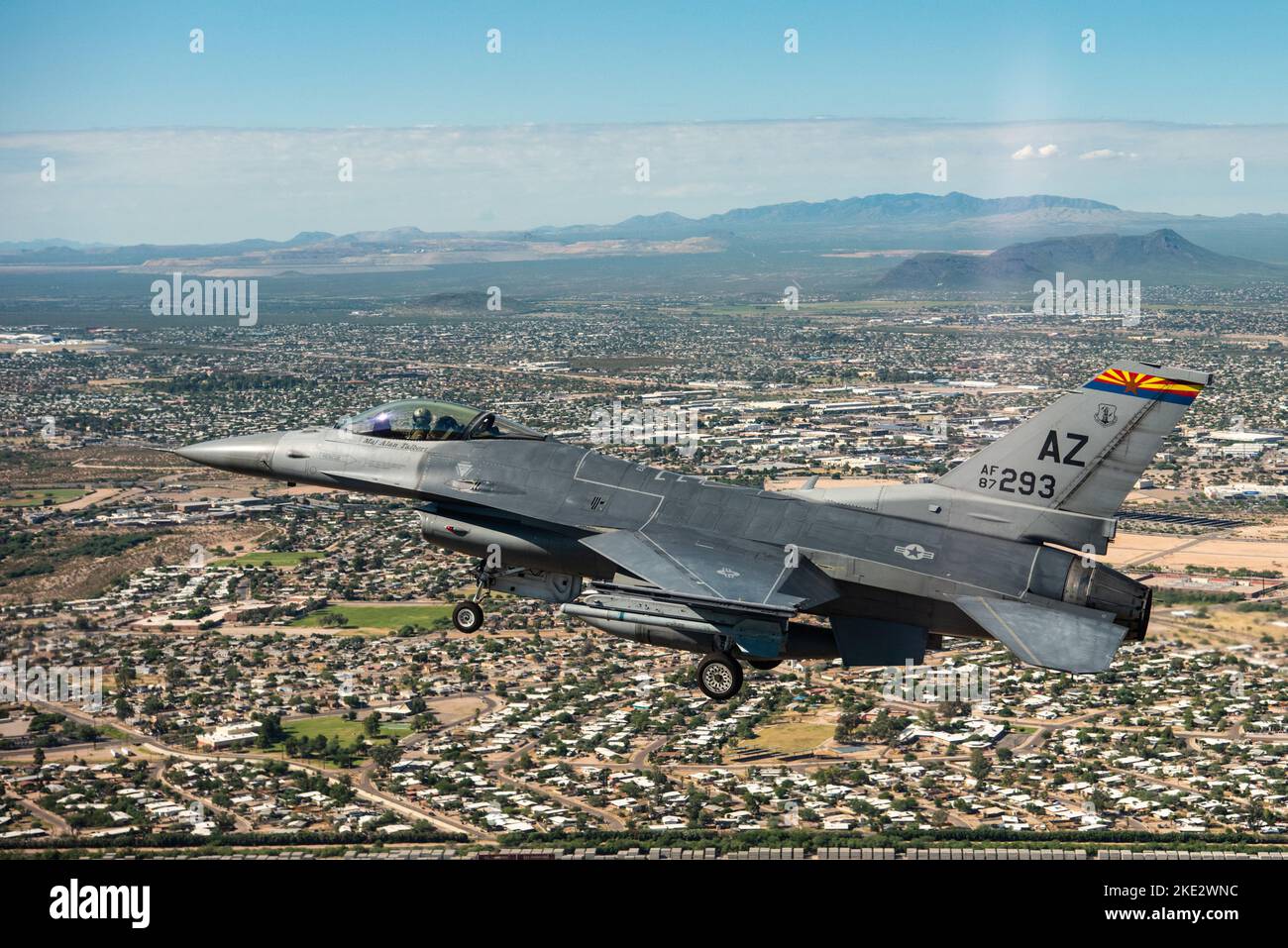 An F-16 assigned to the 162nd Wing, Morris Air National Guard Base ...