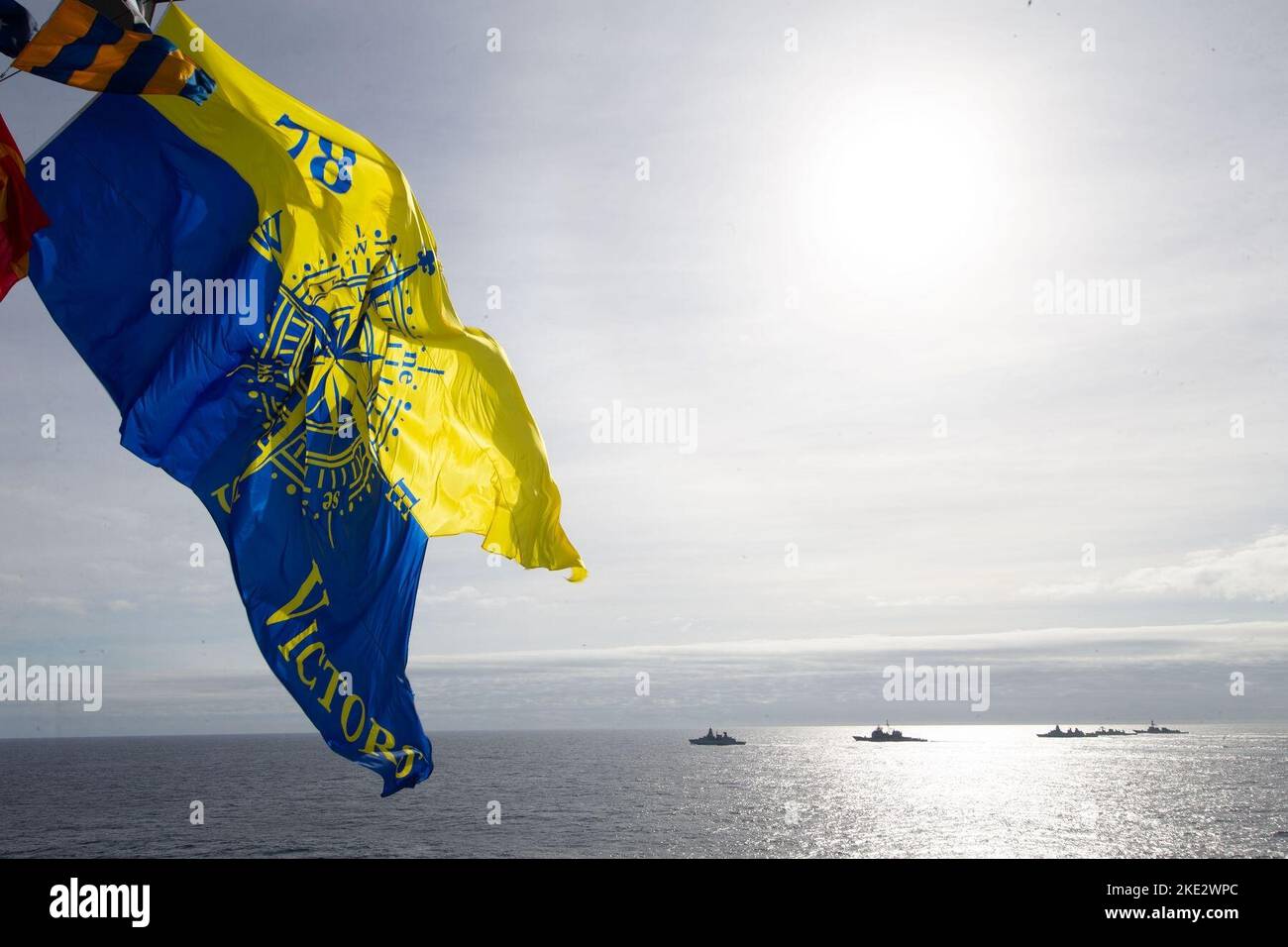 The first-in-class aircraft carrier USS Gerald R. Ford (CVN 78) flies ...