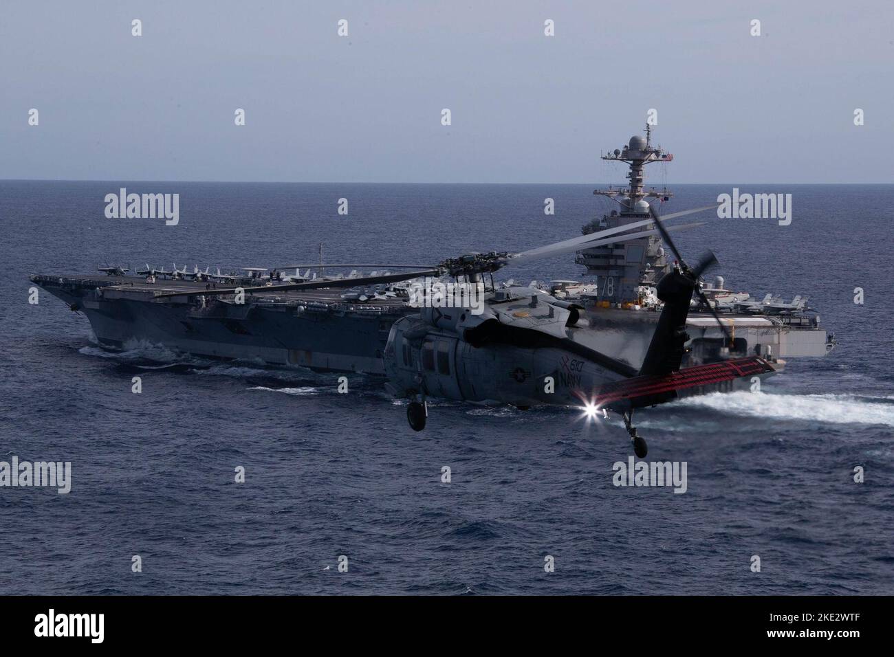 An MH-60S Knighthawk, attached to the "Tridents" of Helicopter Sea ...