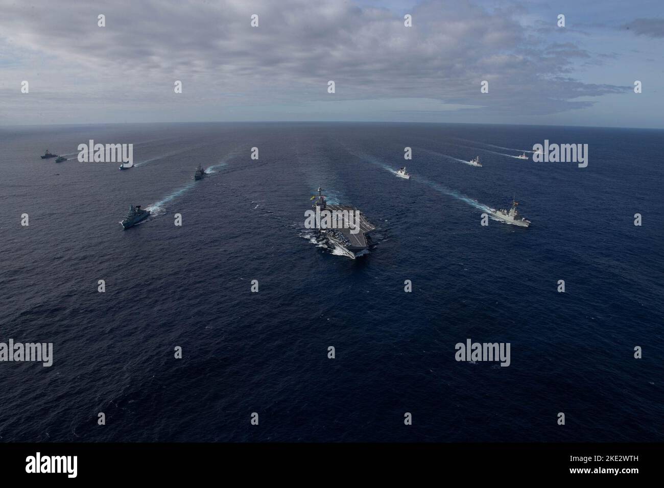 The first-in-class aircraft carrier USS Gerald R. Ford (CVN 78) steams ...