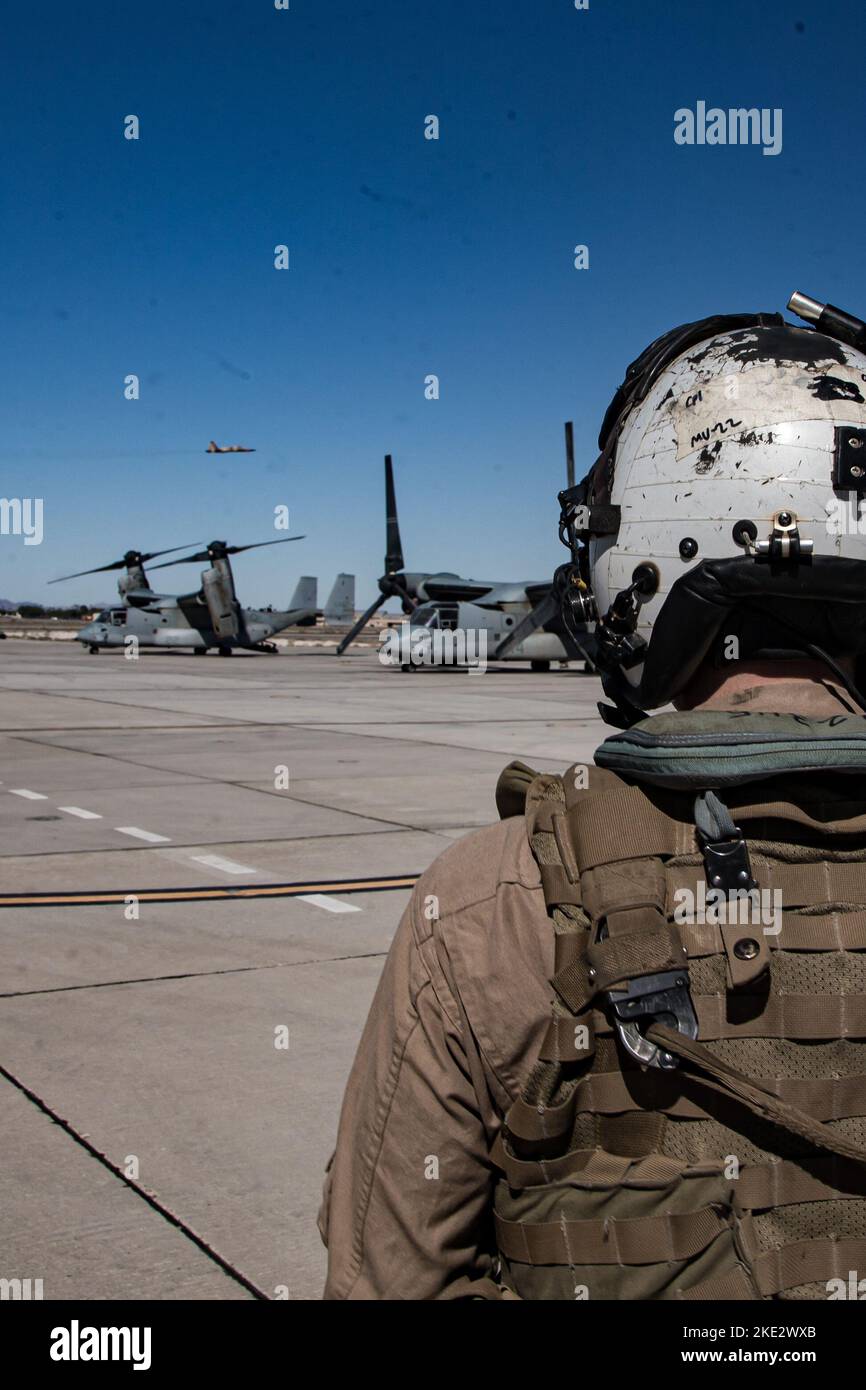 U.S. Marine Corps Cpl. Max A. OburnJoyce, an MV-22B Osprey aircraft ...