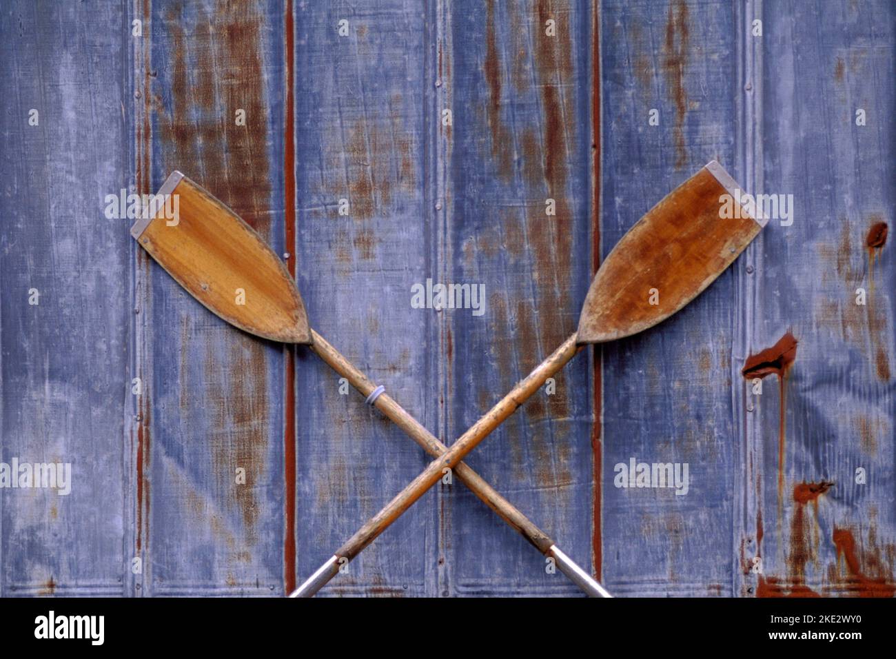 Alaska, Sitka, Crossed oars Stock Photo - Alamy