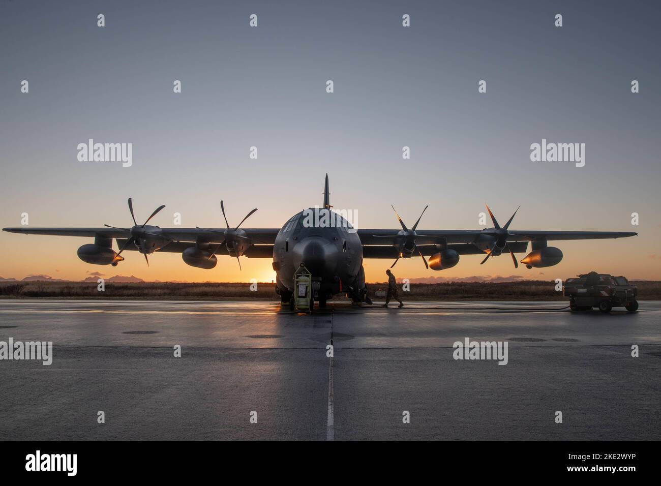 An Airman with the 352d Special Operations Wing conducts preflight ...