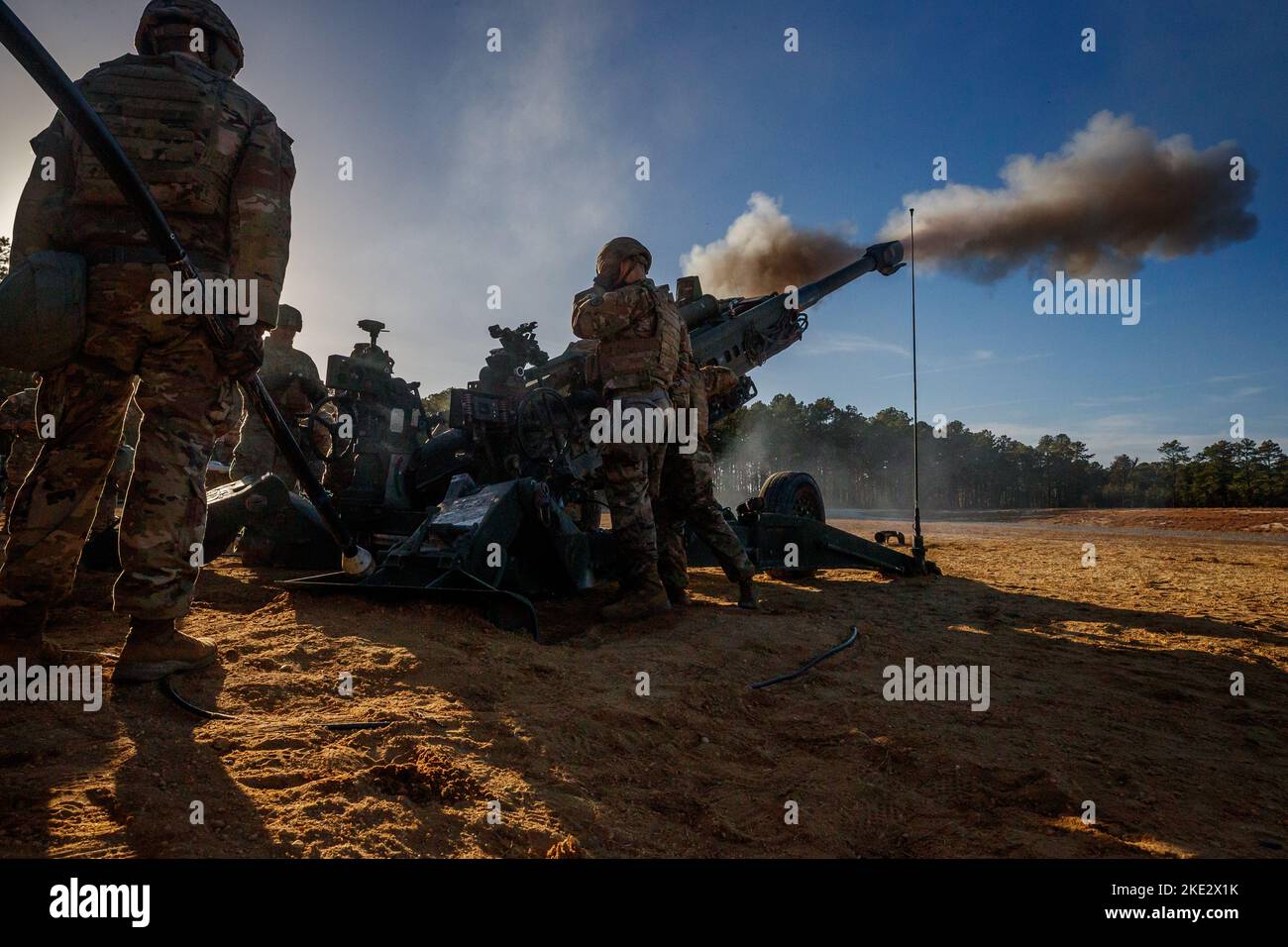 U.S. Army Soldiers with the New Jersey National Guard’s Charlie Battery, 3-112th Field Artillery ...