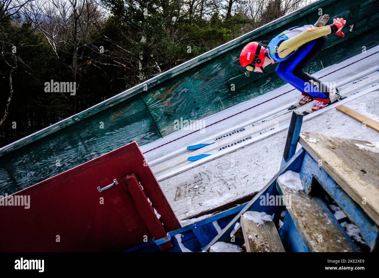 Dramatic photo of ski jump inrun hi-res stock photography and images ...