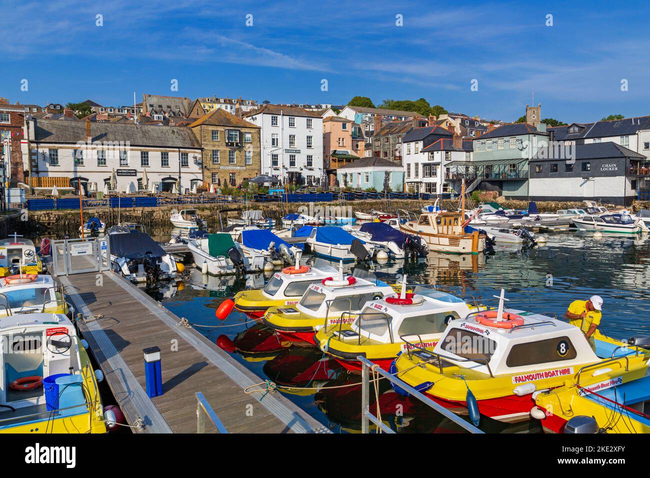 Custom House Quay, Falmouth, Cornwall, England,United Kingdom Stock ...
