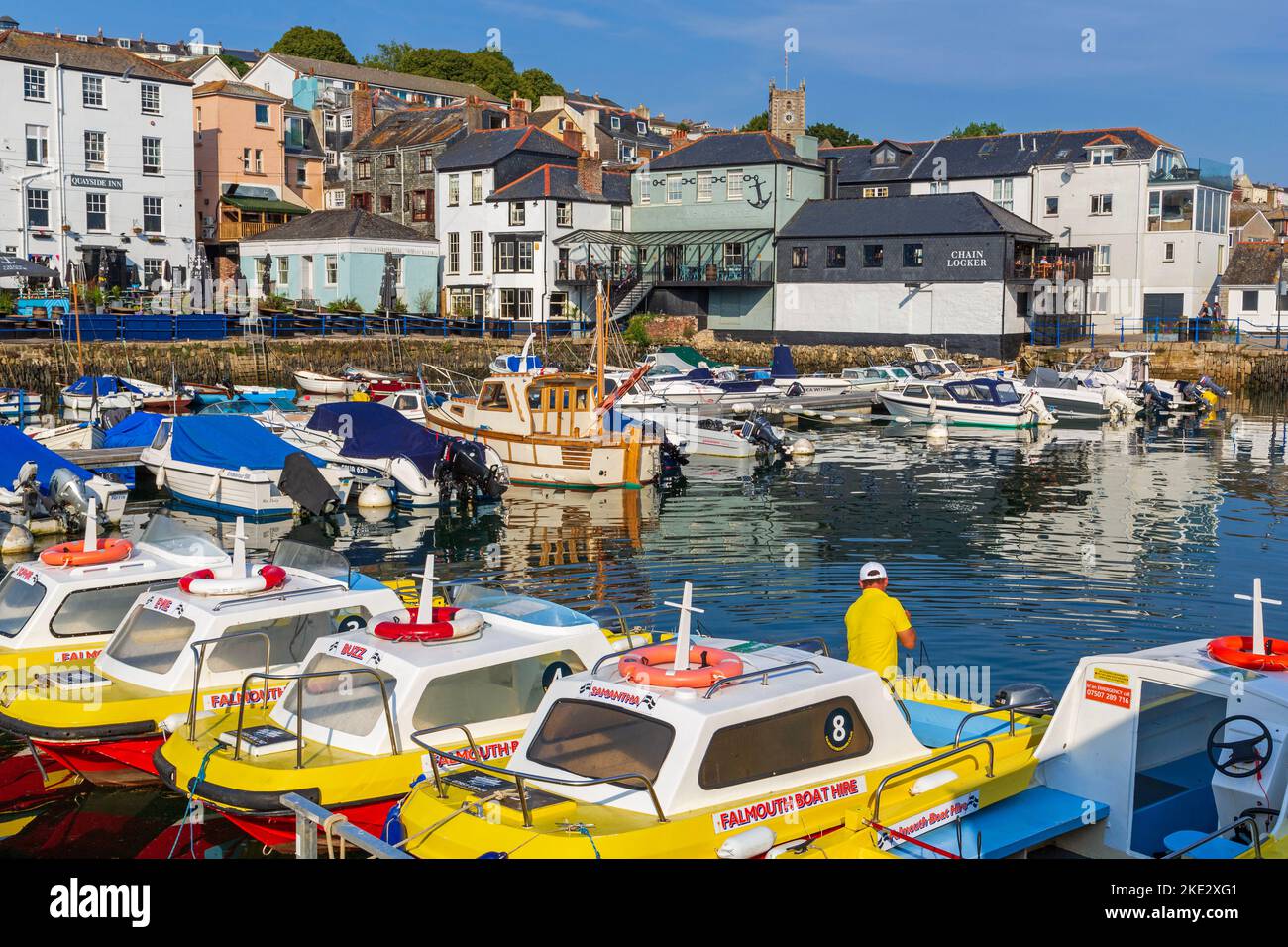 Custom House Quay, Falmouth, Cornwall, England,United Kingdom Stock ...