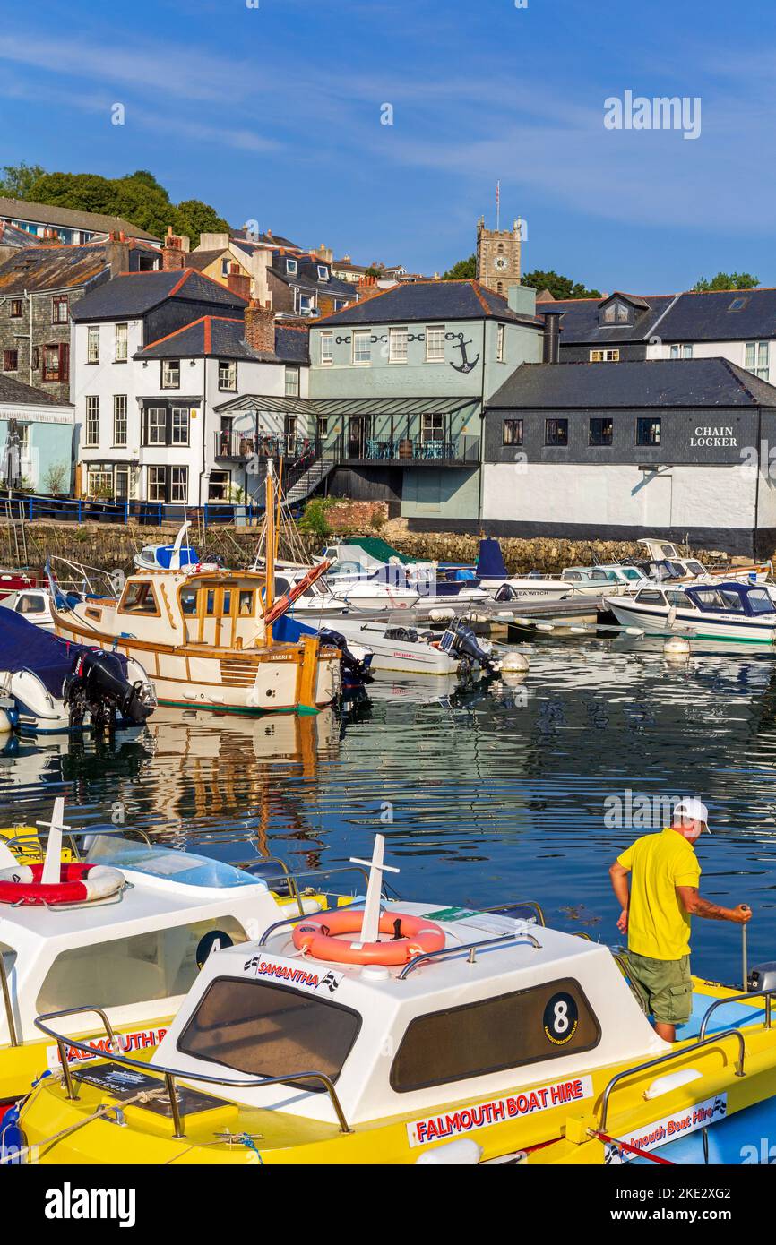 Custom House Quay, Falmouth, Cornwall, England,United Kingdom Stock ...